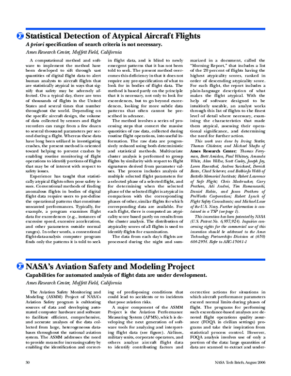 (PDF) NASA's Aviation Safety and Modeling Project