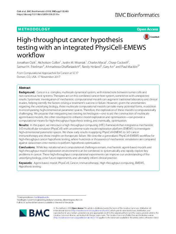 (PDF) High-throughput cancer hypothesis testing with an integrated ...