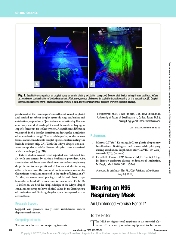 (PDF) Wearing an N95 Respiratory Mask