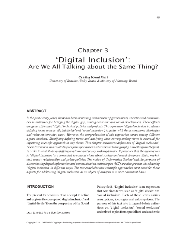 (PDF) ‘Digital Inclusion’
