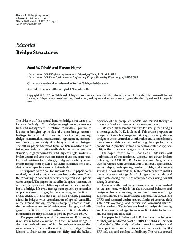 (PDF) Bridge Structures
