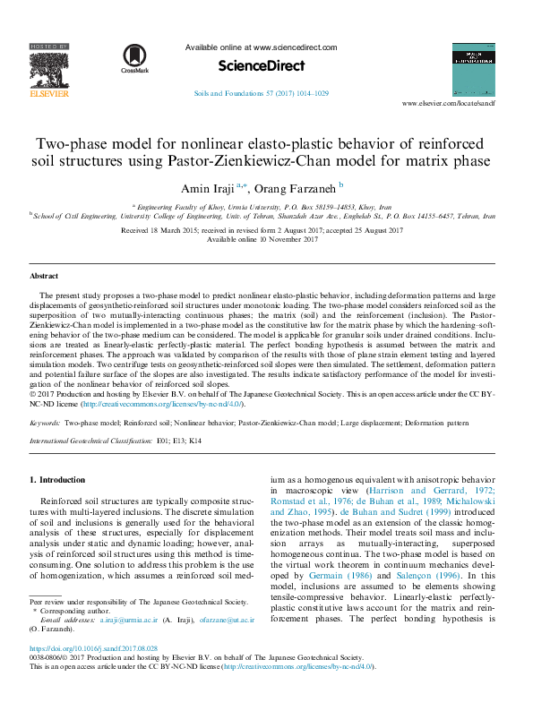 (PDF) Two-phase model for nonlinear elasto-plastic behavior of ...