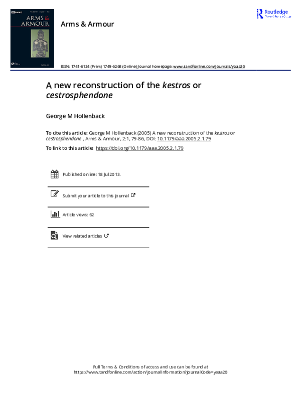 (PDF) A new reconstruction of the kestros or cestrosphendone