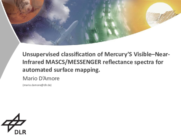 (PDF) Unsupervised classification of Mercury’S Visible–Near-Infrared MASCS/MESSENGER reflectance ...