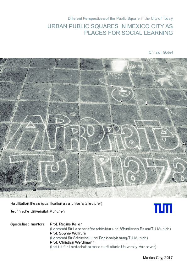 (PDF) Urban Public Squares in Mexico City as Places for Social Learning