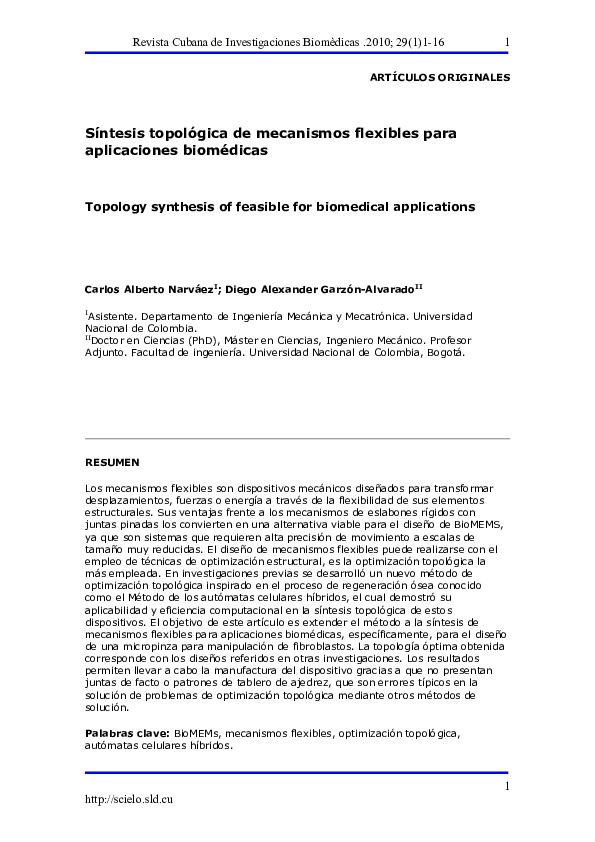 (PDF) Topology synthesis of feasible for biomedical applications