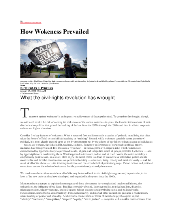 (PDF) How Wokeness Prevailed
