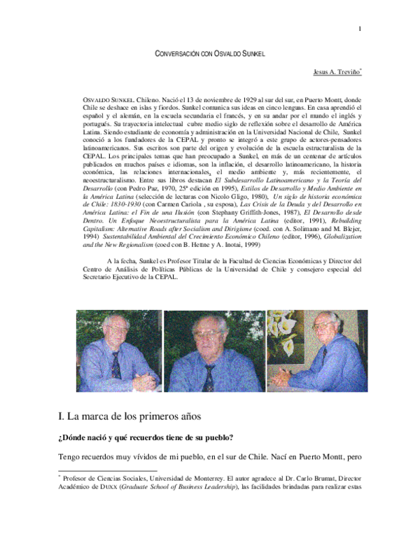 (PDF) Conversación Con Osvaldo Sunkel