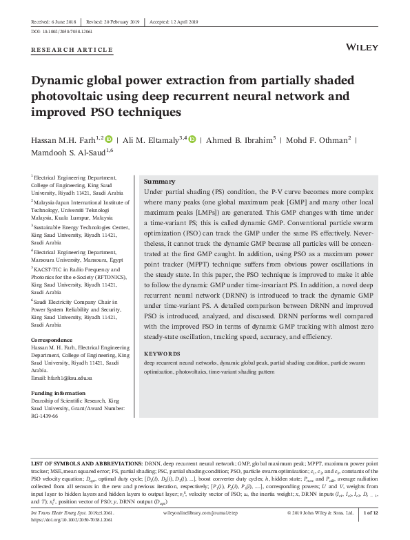 (PDF) Dynamic global power extraction from partially shaded ...