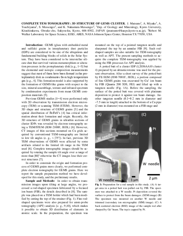 (PDF) Complete Tem-Tomography: 3D Structure of Gems Cluster