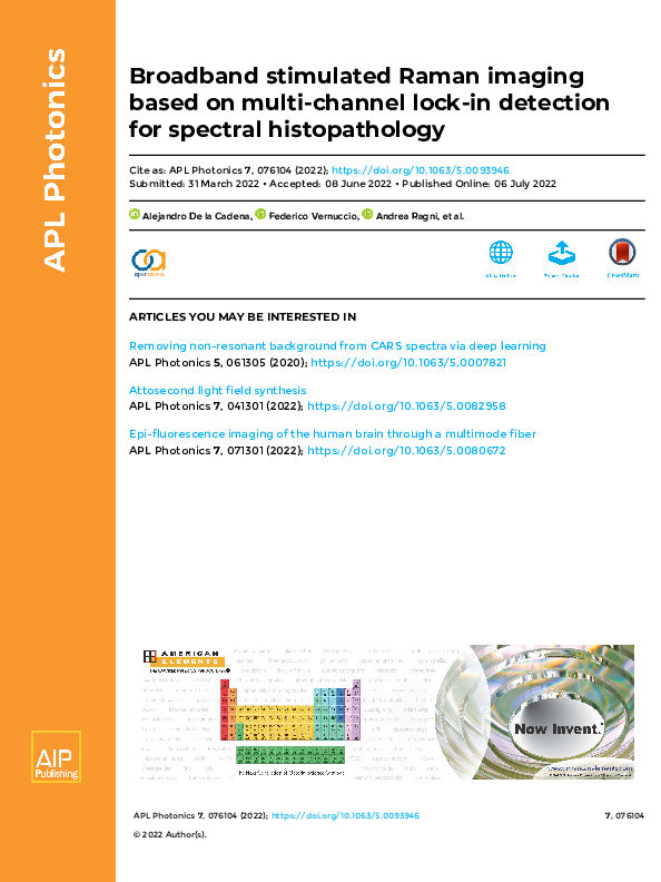 (PDF) Broadband stimulated Raman imaging based on multi-channel lock-in ...