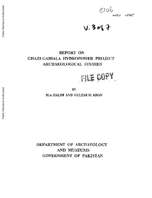 (PDF) Report on archaeological studies