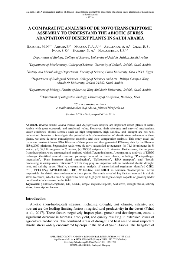 (PDF) A Comparative Analysis of De Novo Transcriptome Assembly to ...