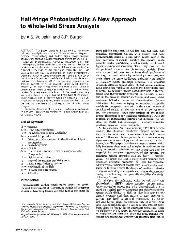(PDF) Half-fringe photoelasticity: A new approach to whole-field stress analysis