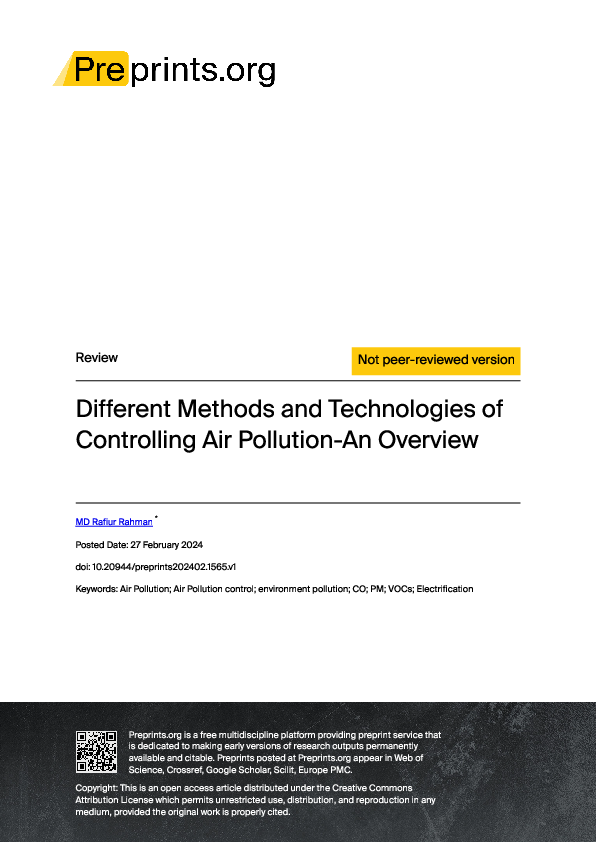 (PDF) Different Methods and Technologies of Controlling Air Pollution ...