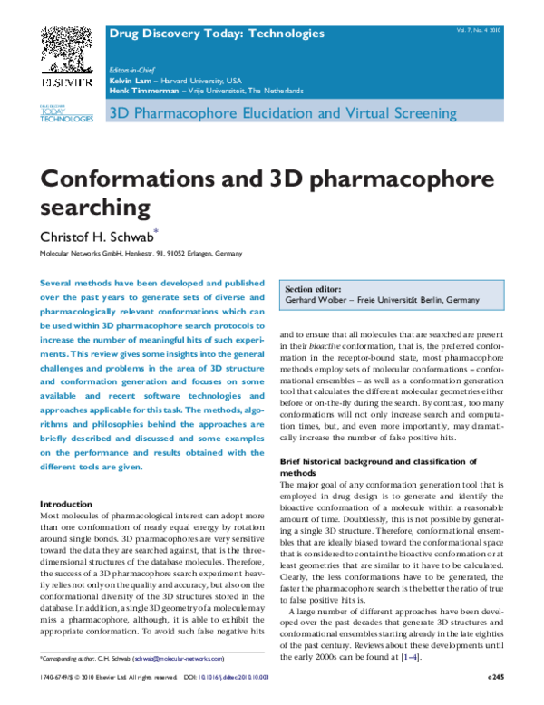 (PDF) Conformations and 3D pharmacophore searching