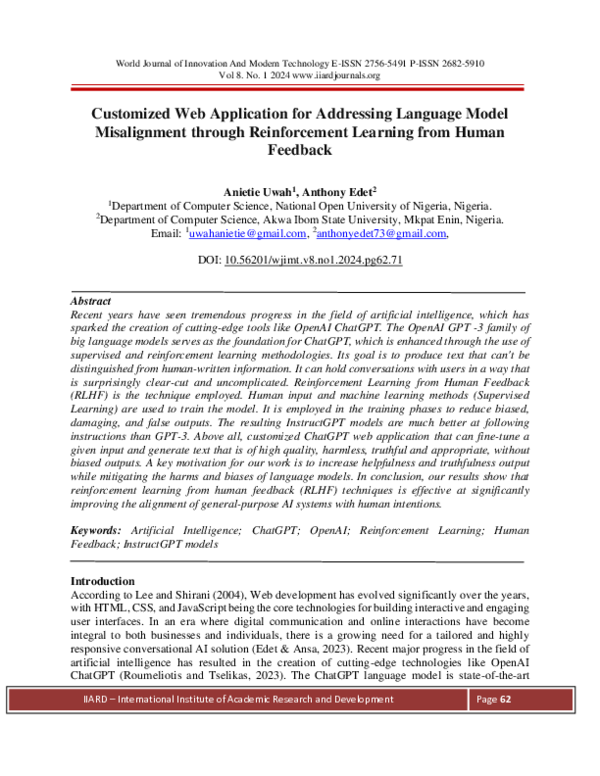 (PDF) Customized Web Application for Addressing Language Model ...