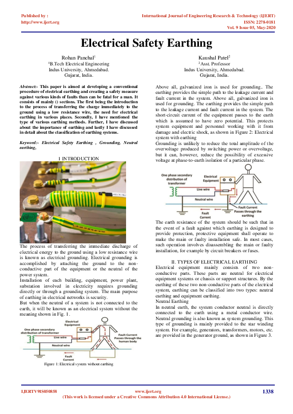 (PDF) Electrical Safety Earthing