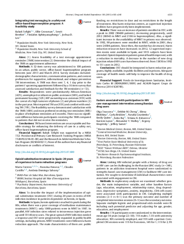 (PDF) Opioid substitution treatment in Spain: 20 years of experience in ...