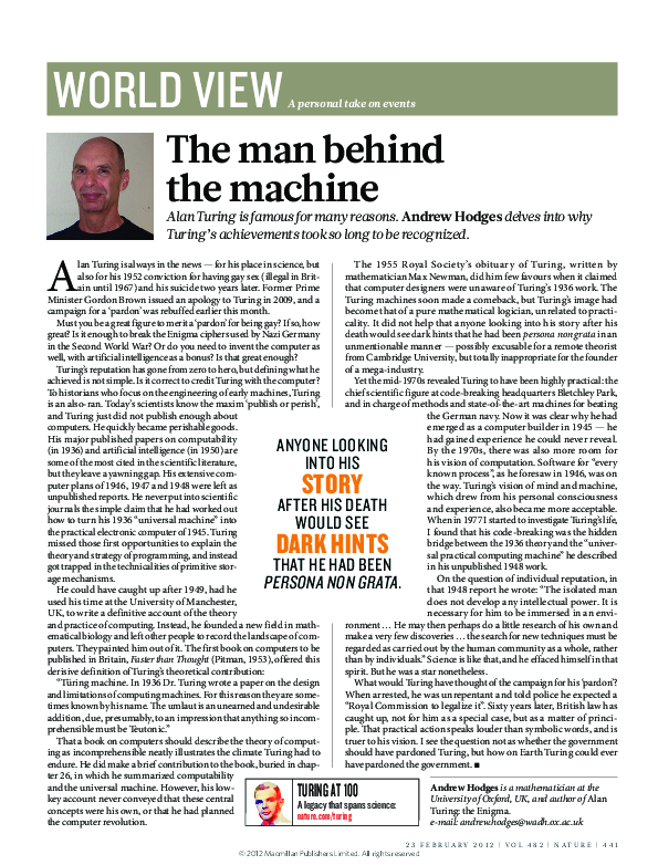 (PDF) The man behind the machine
