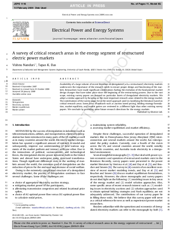 (PDF) Electrical Power and Energy Systems