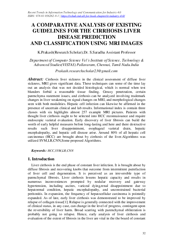 (PDF) A COMPARATIVE ANALYSIS OF EXISTING GUIDELINES FOR THE CIRRHOSIS LIVER DISEASE PREDICTION ...