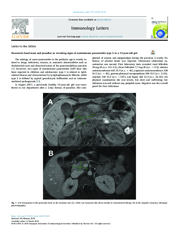 (PDF) Pancreatic head mass and jaundice as revealing signs of ...