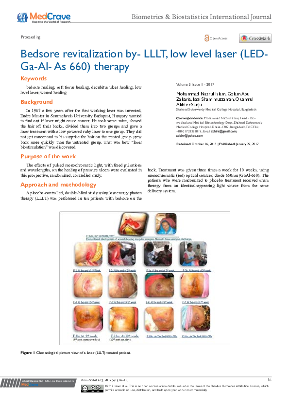 (PDF) Bedsore Revitalization by- LLLT, Low Level Laser (LED- Ga-Al- As ...
