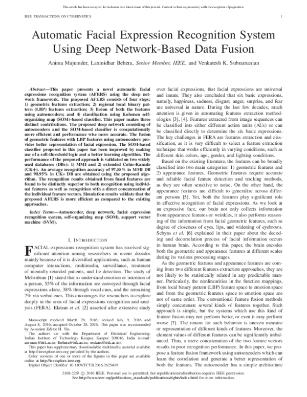 (PDF) Efficient Facial Expression Recognition System