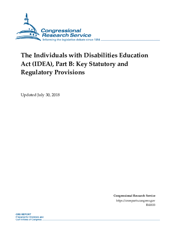 (PDF) The Individuals with Disabilities Education Act (IDEA), Part B ...