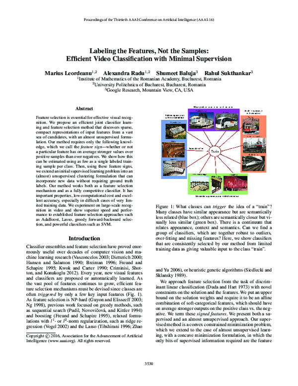 (PDF) Labeling the Features Not the Samples: Efficient Video ...