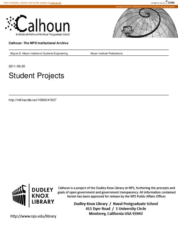 (PDF) Student projects
