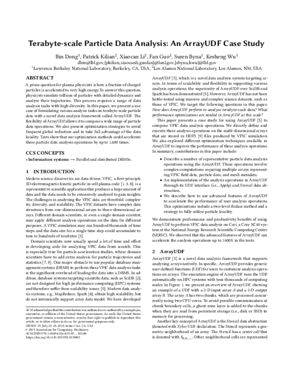 (PDF) Terabyte-scale Particle Data Analysis