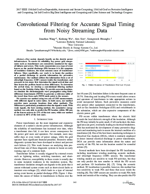 (PDF) Convolutional Filtering for Accurate Signal Timing from Noisy Streaming Data