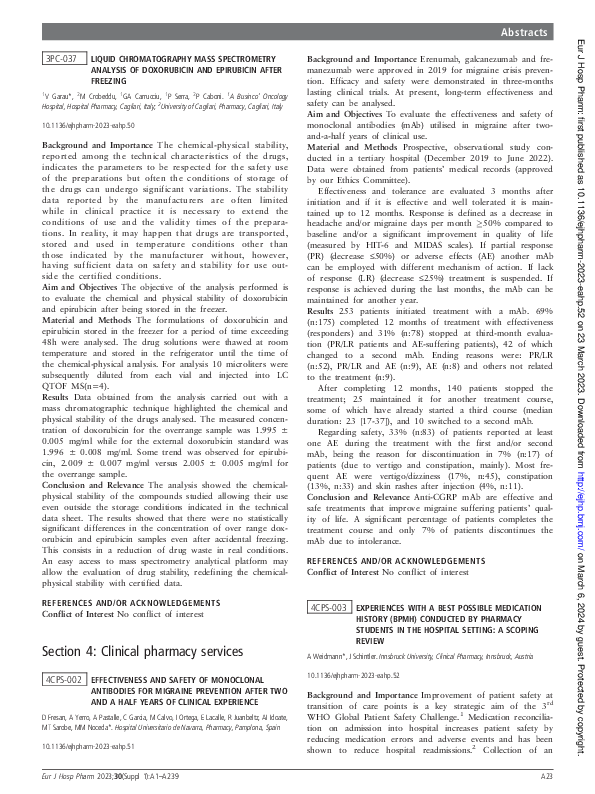 (PDF) 4CPS-003 Experiences with a best possible medication history ...