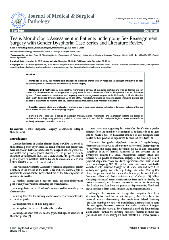 (PDF) Testis Morphologic Assessment in Patients undergoing Sex ...