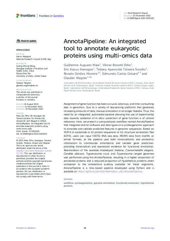 Pdf Annotapipeline An Integrated Tool To Annotate Eukaryotic