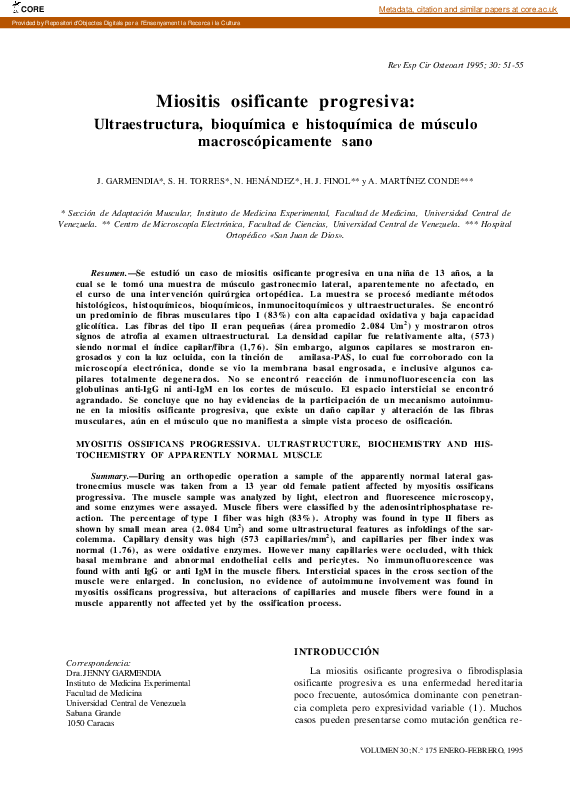 (PDF) Miositis osificante progresiva: ultraestructura, bioquímica e ...