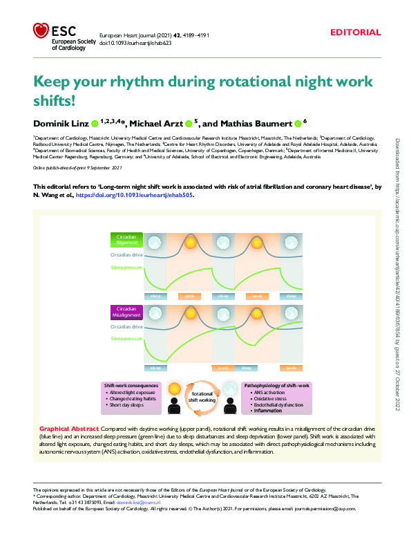 (PDF) Keep your rhythm during rotational night work shifts!