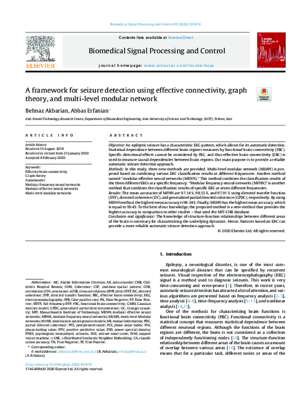 (PDF) A framework for seizure detection using effective connectivity, graph theory, and multi ...