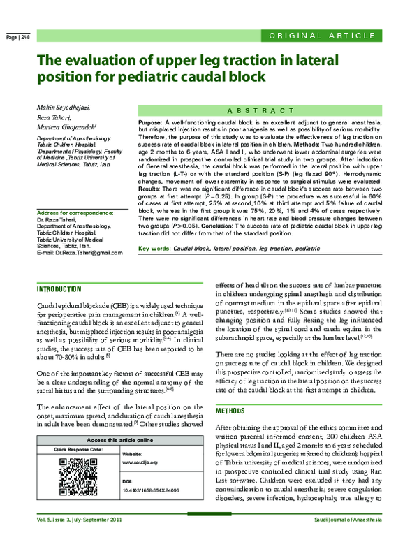 (PDF) The evaluation of upper leg traction in lateral position for ...