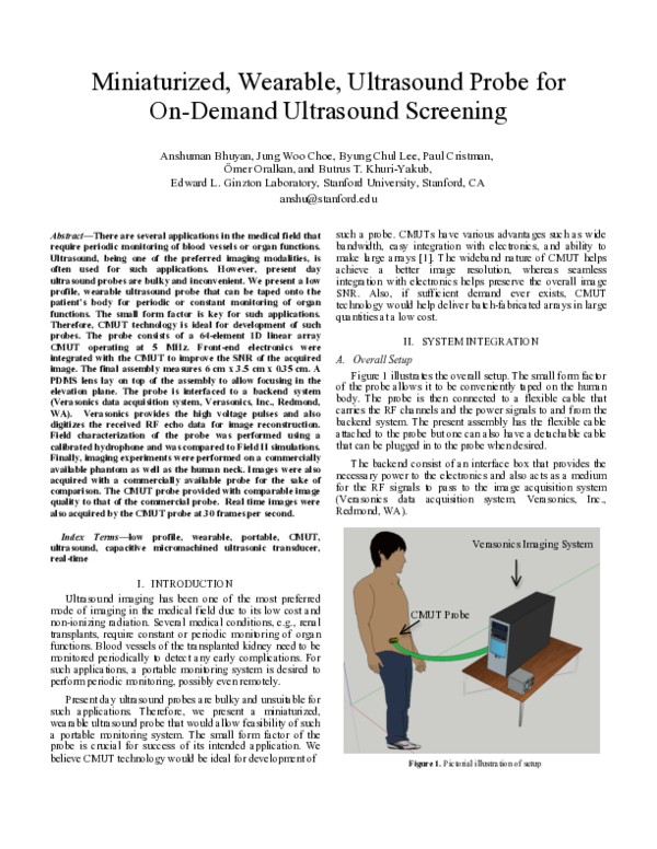 (PDF) Miniaturized, wearable, ultrasound probe for on-demand ultrasound ...