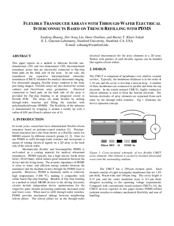 (PDF) Fabrication of Flexible Transducer Arrays With Through-Wafer Electrical Interconnects ...