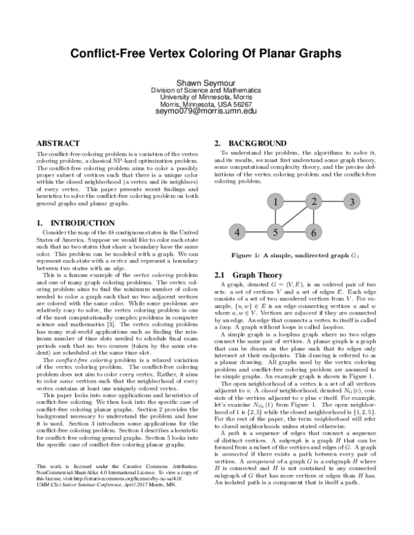 (PDF) Conflict-Free Vertex Coloring Of Planar Graphs