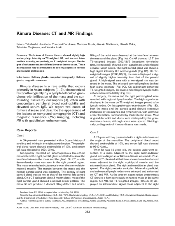 (PDF) Kimura disease: CT and MR findings