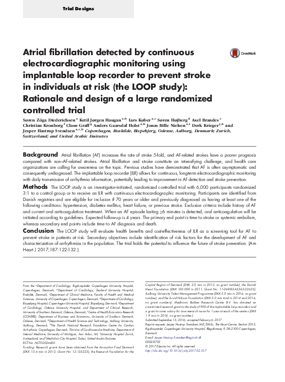 (PDF) Atrial fibrillation detected by continuous electrocardiographic ...
