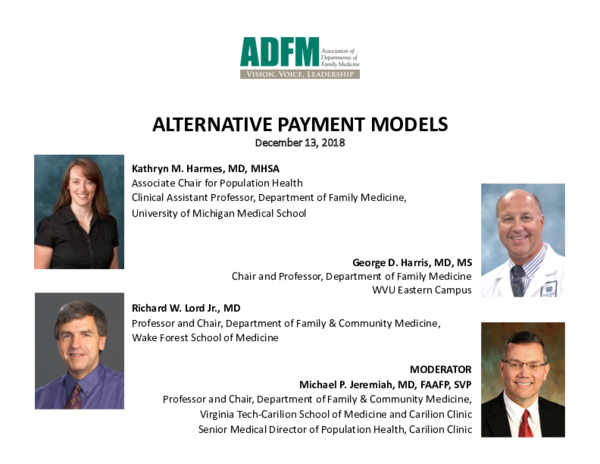 (PDF) Alternative Payment Models