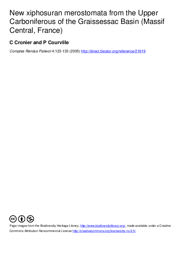 (PDF) New xiphosuran merostomata from the Upper Carboniferous of the Graissessac Basin (Massif ...