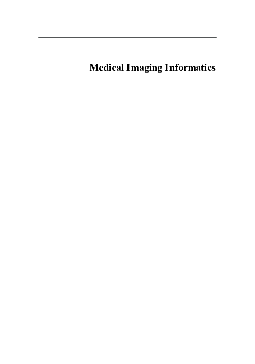 (PDF) Medical Imaging Informatics