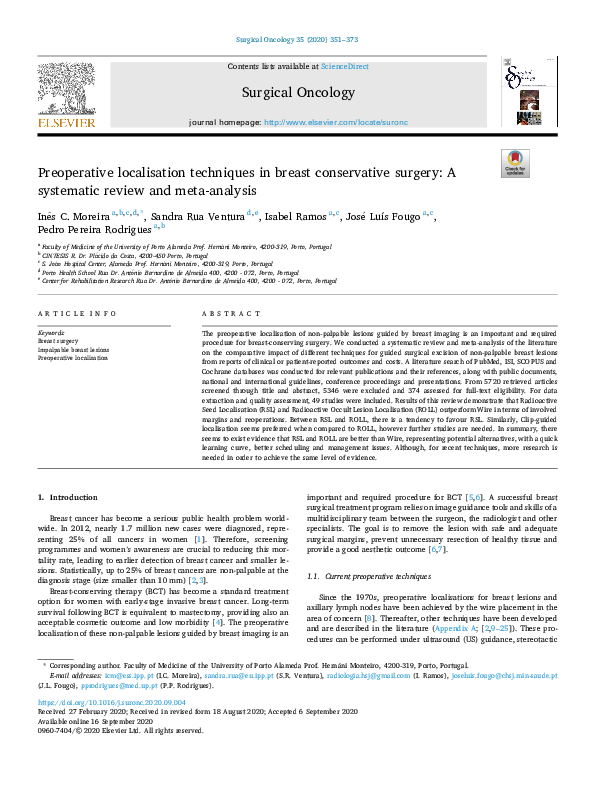 (PDF) Preoperative localisation techniques in breast conservative ...